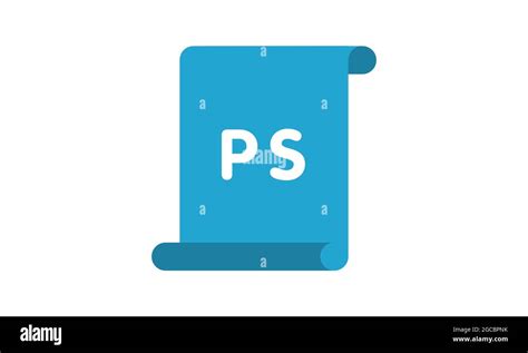 PostScript PS File Format Icon On Gray Background Stock Vector Image Art Alamy