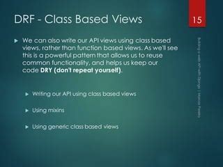 Django Rest Framework Building A Web API PDF