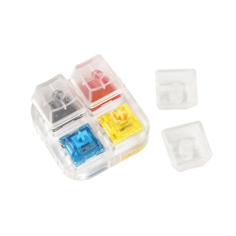 Customized Mechanical Gaming Keyboard Switch Tester With Transparent Keycaps Ink Black Red Blue