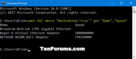 See Network Adapter Speed In Windows Tutorials