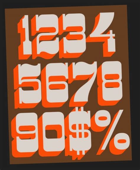 Vintage Numbers Typography Poster