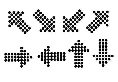 Premium Vector Sign Symbol Direction Arrow Digital Different Sides Right Left Up Down