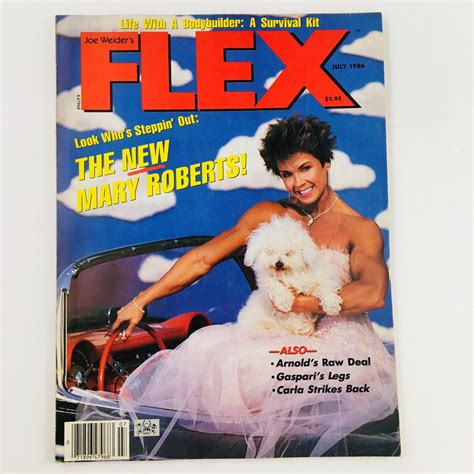 Joe Weiders Flex Magazine July 1986 Bodybuilder Mary Roberts No Label