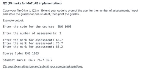 Solved Q2 15 Marks For Matlab Implementation Copy Your