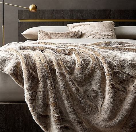 Luxe Faux Fur Oversized Bed Throw Luxury Throw Blankets Bed Throws