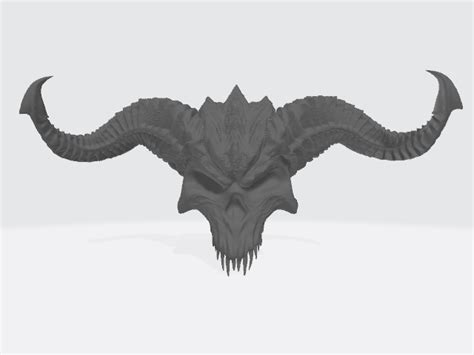 Archivo Obj Demon Skull Obj・objeto Imprimible En 3d Para Descargar・cults