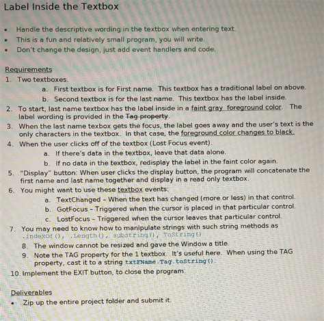 Solved Create A C Windows Desktop App In Visual