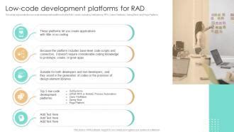 Low Code Development Platforms For RAD Methodology Ppt Slides Mackup PPT Sample