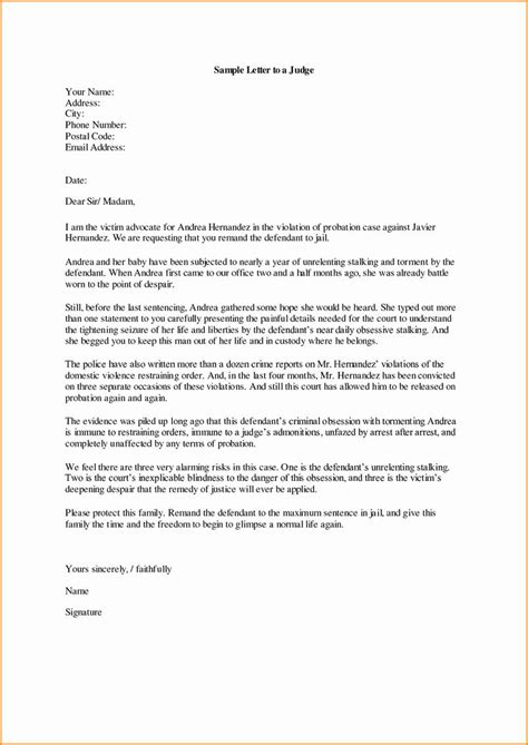 Sample Letter To A Judge Character Reference Letter