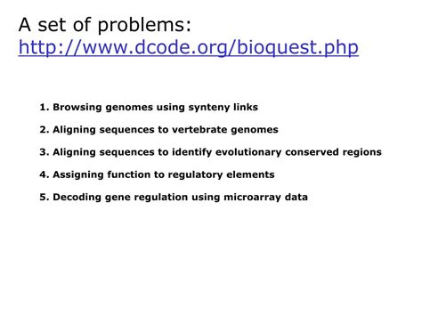Ppt Tools For Comparative Sequence Analysis Powerpoint Presentation