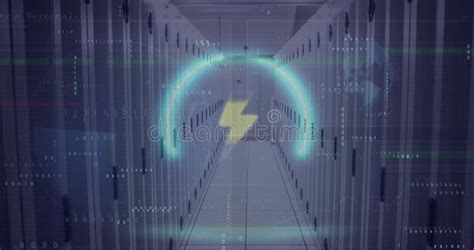 Image Of Binary Coding And Data Processing Over Computer Servers Stock