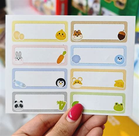 برچسب اسم حیوانات رنگ پاستلی نوشت افزار ولیعصر