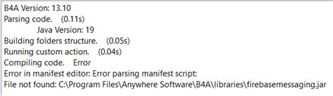 Problem With Firebase Messaging Missing Firebasemessagingjar After Following Tutorial B4x