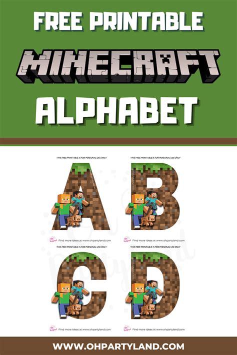 Free Printable Minecraft Letters Download Free Printable Minecraft Letters Png Images Free