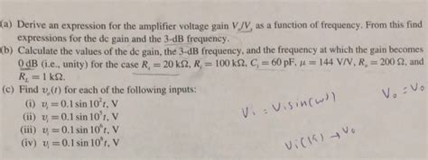 Solved Figure 1 25 Shows A Voltage Amplifier Having An Input