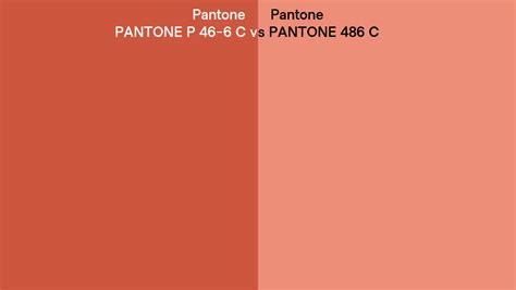 Pantone P 46 6 C Vs Pantone 486 C Side By Side Comparison
