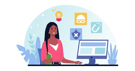 Plagiarism Blue And Pink Concept With People Scene Illustrations Ft