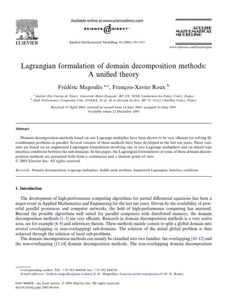 lagrangian formulation of domain decomposition methods a unified theory