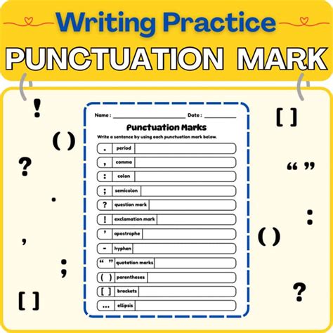 Punctuation Mark Practice Worksheet Build A Sentence By Using