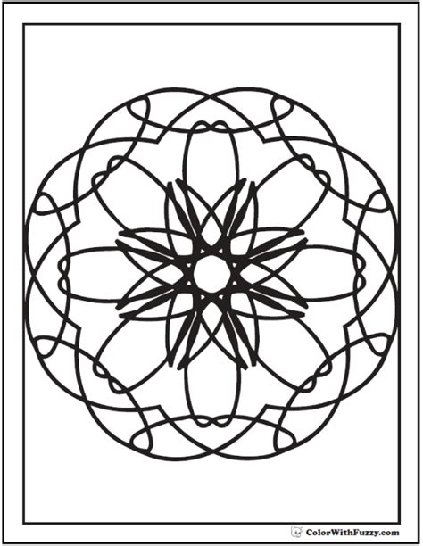 Printable Kaleidoscope Coloring Pages For Adults Coloring Pages
