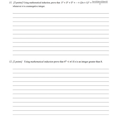 solved 11 [3 points] using mathematical induction prove