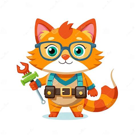 Create A Fun Twinkle The Tinkerer Cat Stock Vector Illustration Of Character Vibrant 353453243