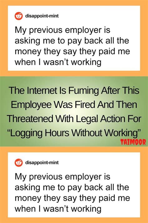 The Internet Is Fuming After This Employee Was Fired And Then Threatened With Legal Action For
