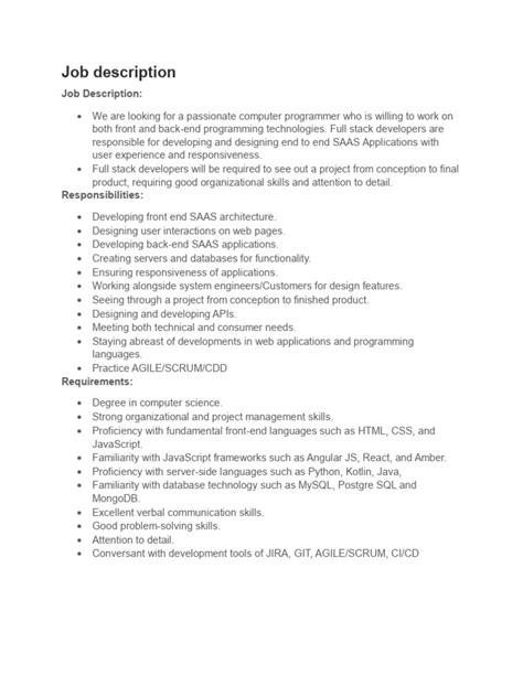 jd full stack developer pdf