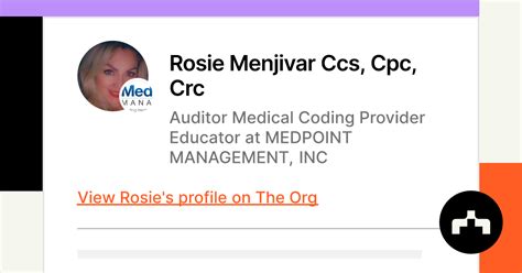 Rosie Menjivar Ccs Cpc Crc Auditor Medical Coding Provider Educator At Medpoint Management