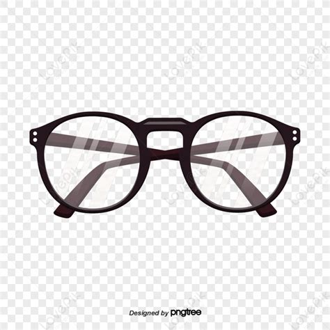 Cartoon Black Rimmed Glasseshyperopialenskarikatur Png Image Free
