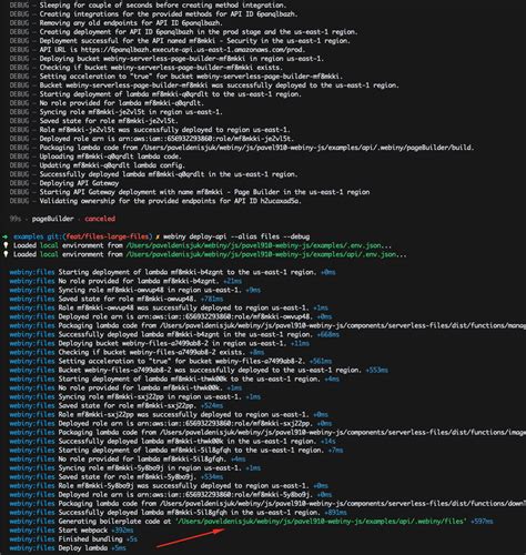 improve debug output during deploy · issue 607 · webiny webiny js · github