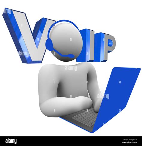 VOIP Person Talking On Computer Voice Over Internet Protocol Stock Photo Alamy