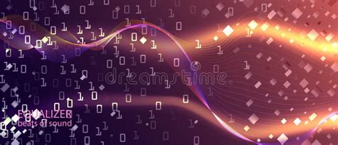 Wireless Tech Vector Landing Page Blue Pink Purple Background Neon Tech Funky Music Template