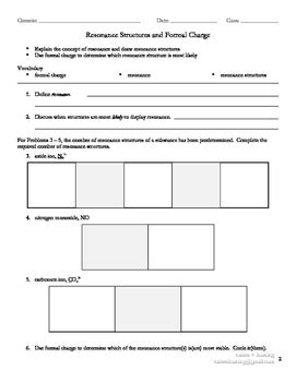 Resonance And Formal Charge By Cation Learning TpT