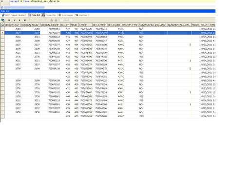 Solved Slow Select On V BACKUP SET DETAILS Experts Exchange