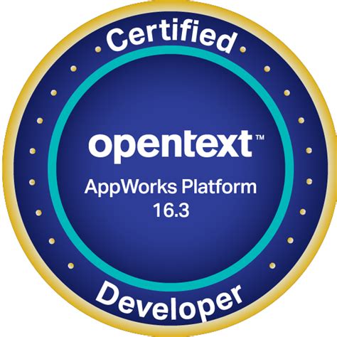 Opentext Certified Developer Appworks Platform 163 Acclaim