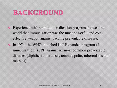 The Expanded Program On Immunization Pptx