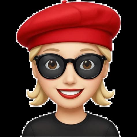 Sourireluettes De Soleil Noires Beret Rouge Parachutiste Emoji Ai