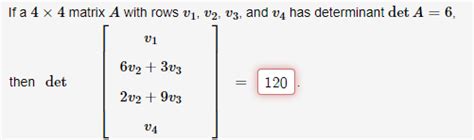 Solved If A 4×4 Matrix A With Rows V1v2v3 And V4 Has