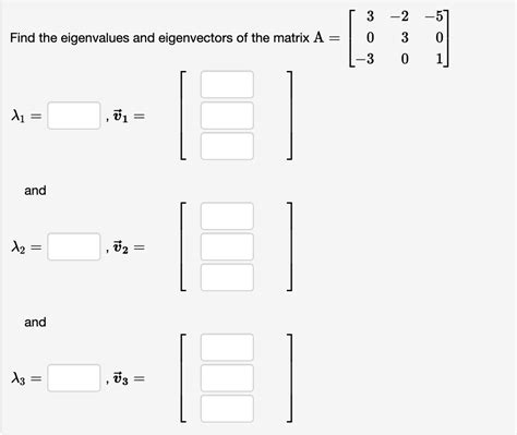 Solved Find The Eigenvalues And Eigenvectors Of The Matrix