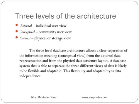Architecture Of Dbms And Data Independence Ppt