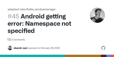 Android Getting Error Namespace Not Specified · Issue 45 · Adaptant