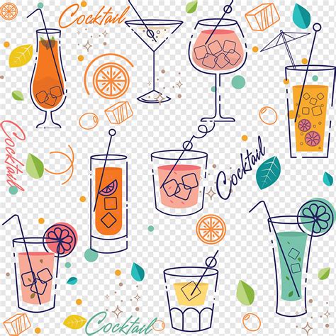 칵테일 음료 여름 음료 유리 원활한 Png Pngwing