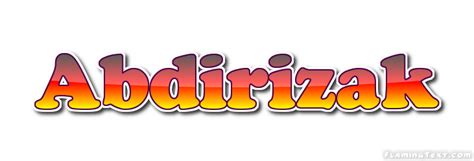 abdirizak logo free name design tool from flaming text