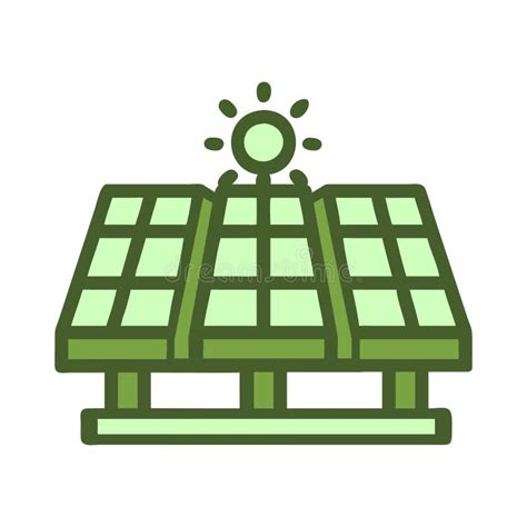 Solar Panel Green Energy Stock Illustration Illustration Of Icon 255461677
