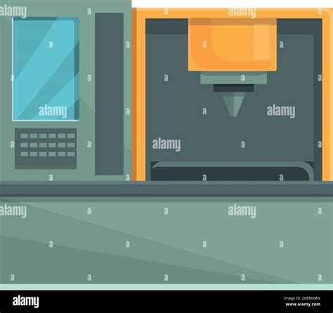 Cnc Equipment Icon Cartoon Vector Machine Factory Industry Lather Stock Vector Image Art Alamy