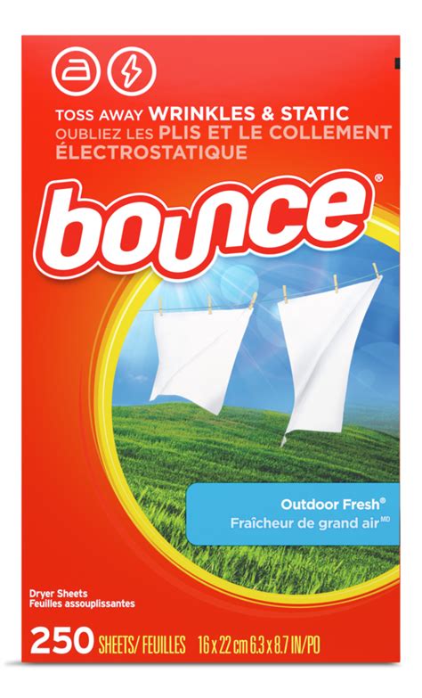 Bounce Dryer Sheets 250 Sheets Outdoor Fresh Scent Canadian Tire