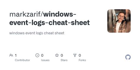 Github Markzarifwindows Event Logs Cheat Sheet Windows Event Logs