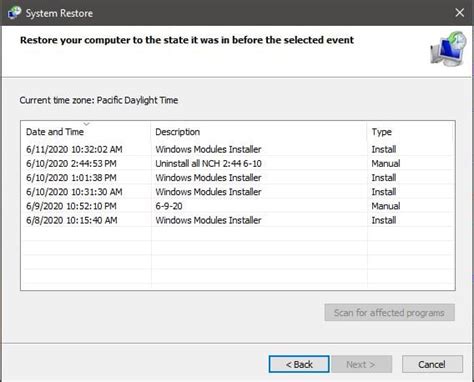 Windows Modules Installer Should I Be Seeing It As A Restore Point