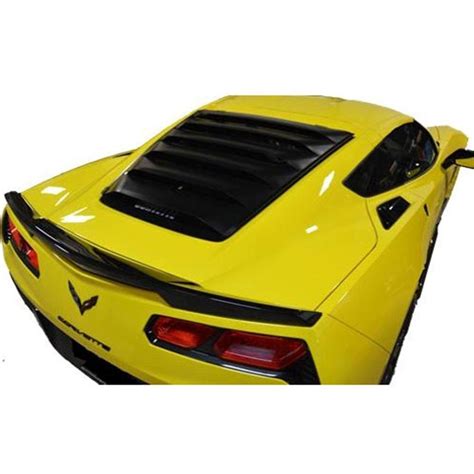 Corvette Mrt Aluminum Rear Window Louvers C7 Stingray Z51 Z06 Gra